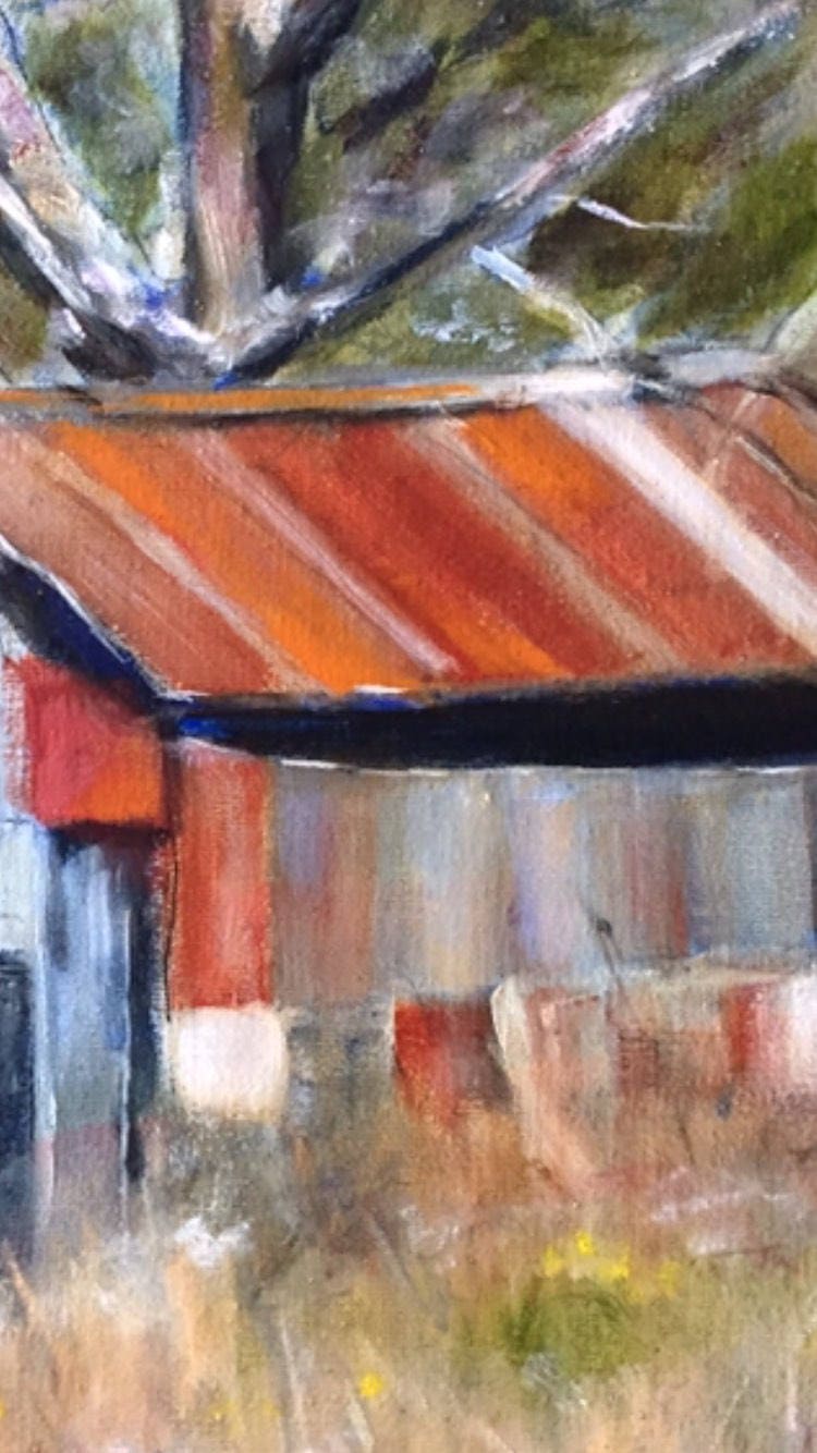 Rustic Barn Landscape Fine Art Original Signed Oil Painting on Board ...