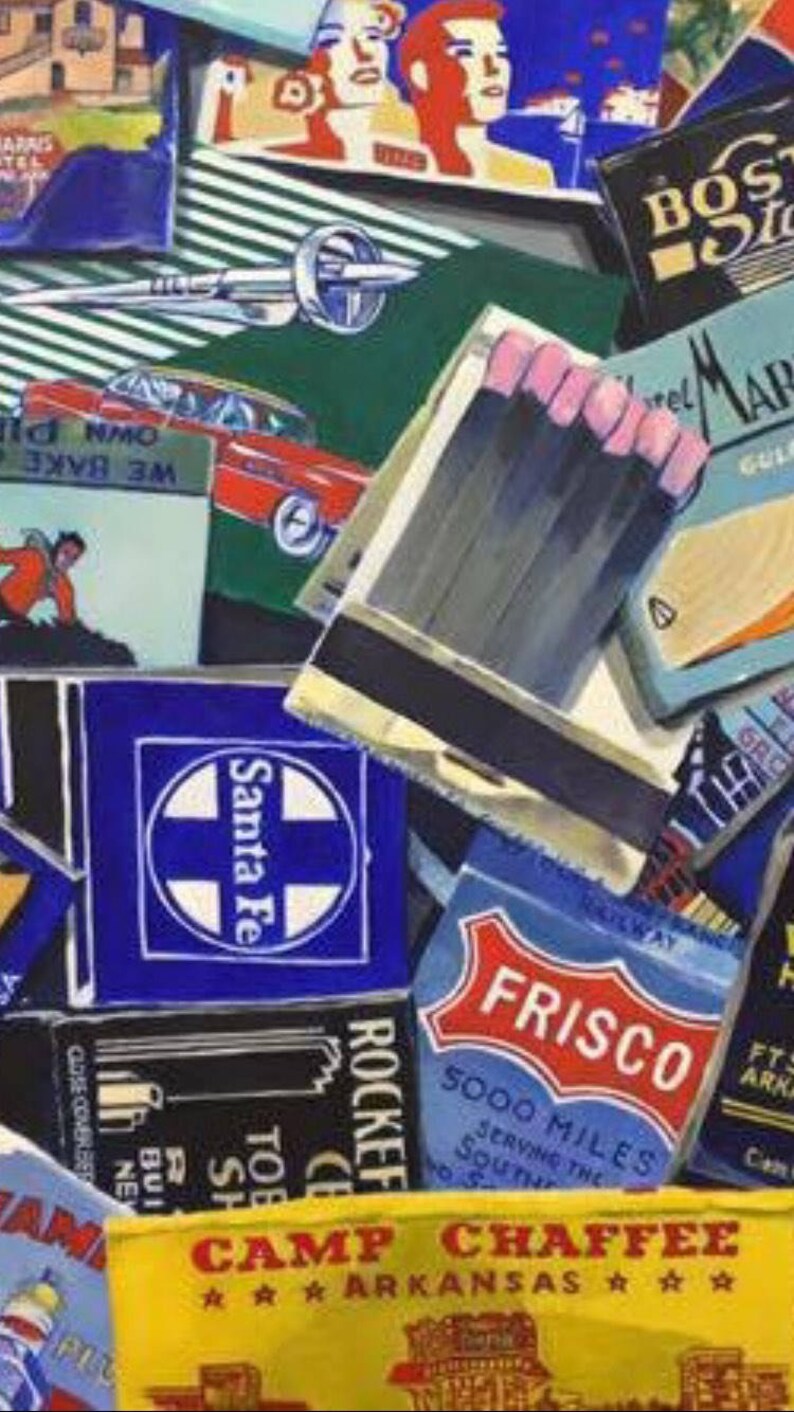Vintage Matchbooks Fine Art Digital Print on Canvas Wall Art - Etsy