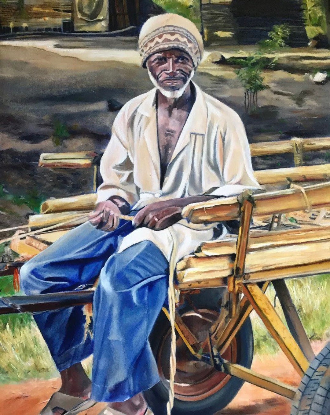 African Tribal Man Painting