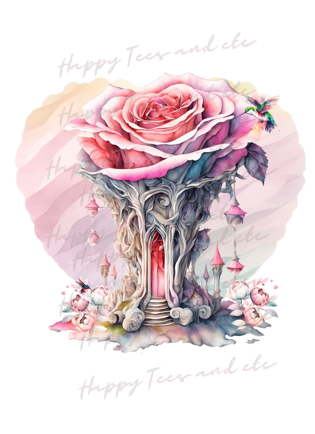 Hummer Rose Digital Downloadable Design PNG JPG - Etsy