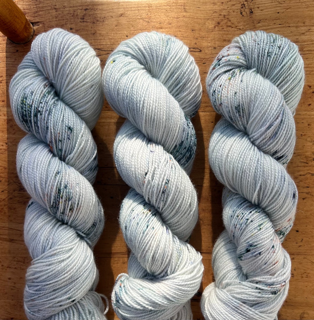 Hand Dyed Sock Yarn dashing Thru the Snow - Etsy