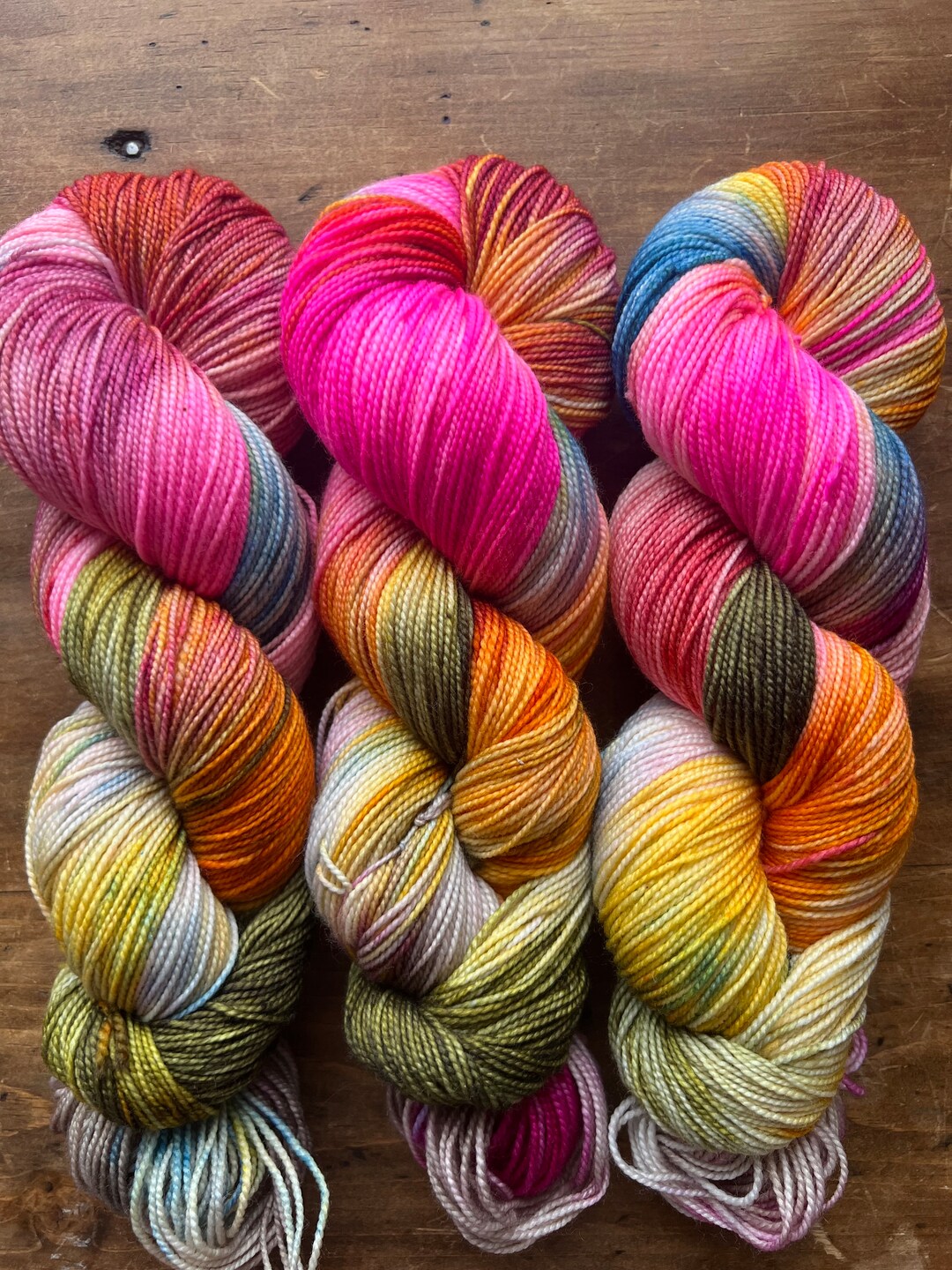 Hand Dyed Sock Yarn waiting for Spring - Etsy Canada