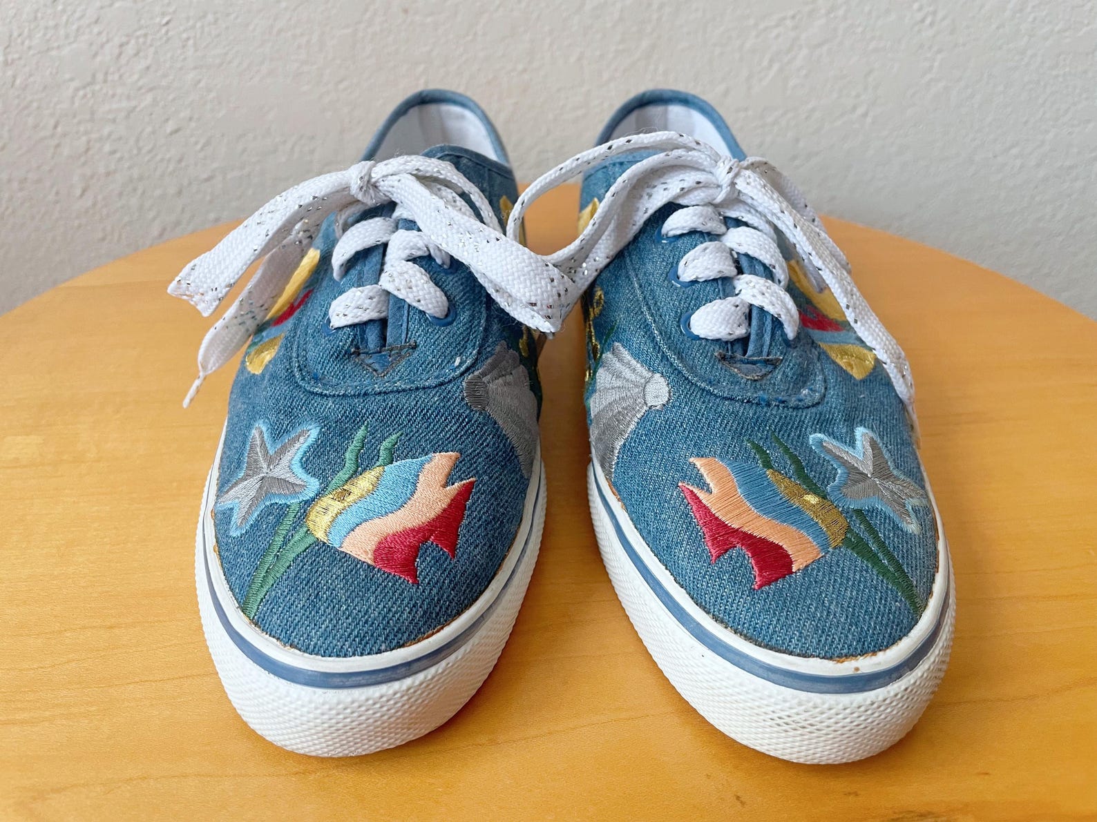 Vintage 90s/y2k Sebastino Denim Embroidered Multicolor Sea Creatures ...