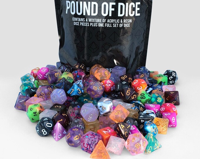 Pound of Dice | Loose Dice - Roleplaying Dice by Weight, Dnd Dice Set ...