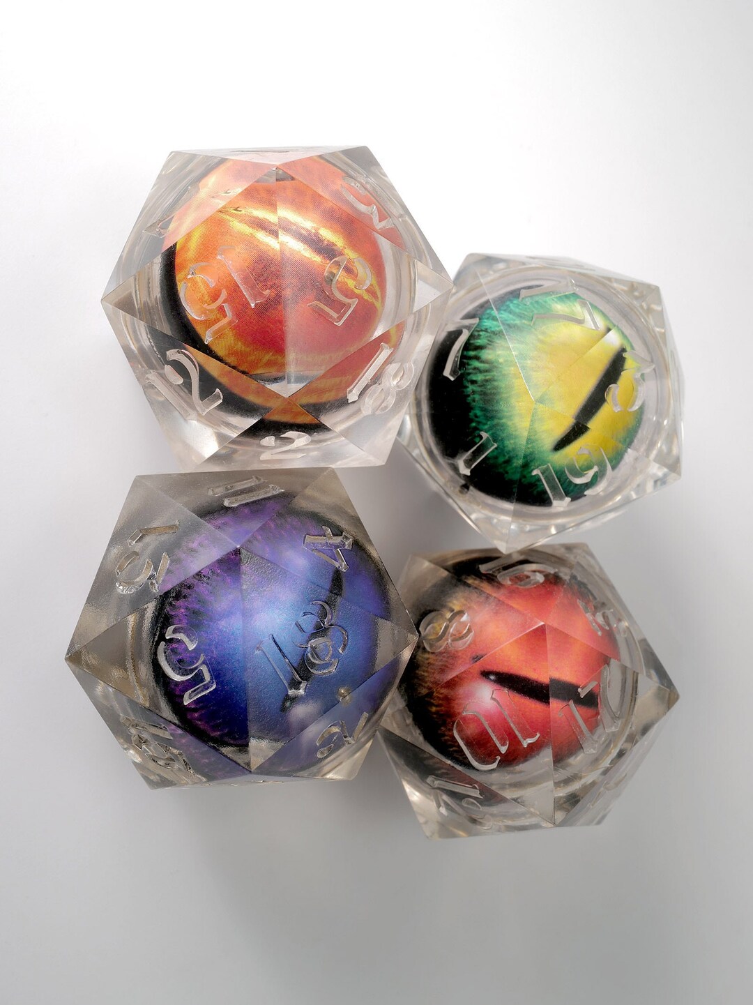 34mm Dragon's Eye D20 Raw Bundle Set of 4 - Etsy