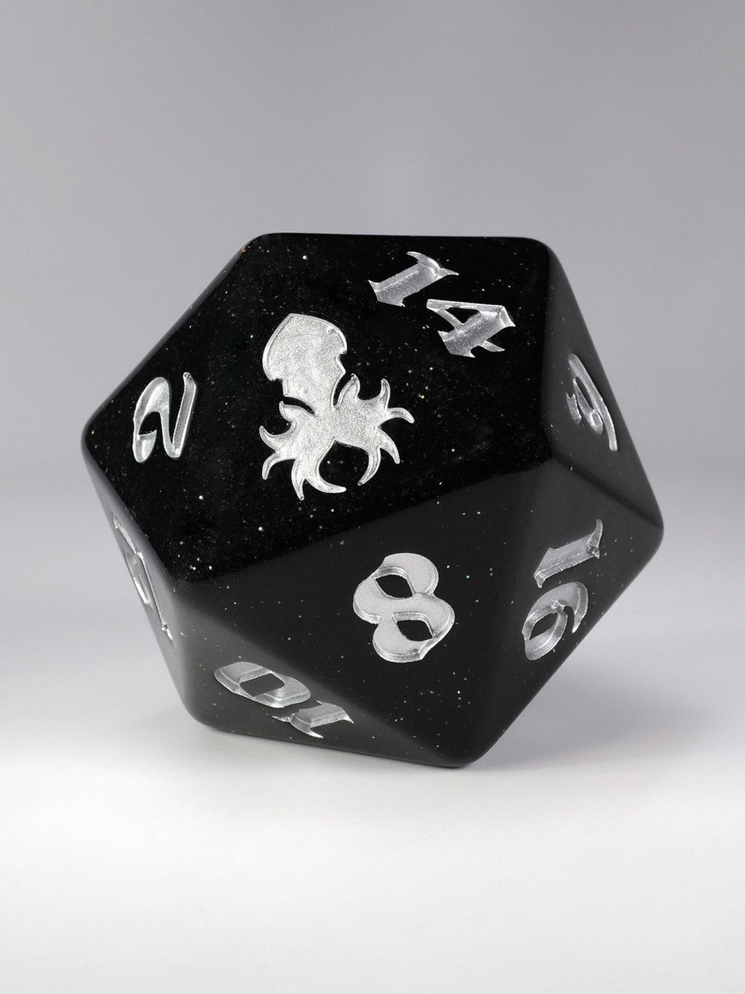 Black Parade: Titan 55mm D20 - Extra Large D20 - Huge Resin Dice for ...