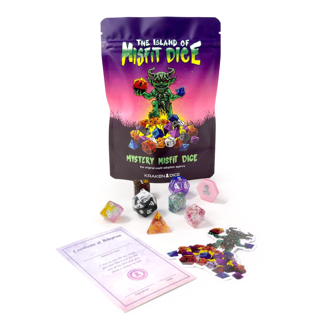 Mystery Misfit Dice Sets | Mystery Dice Set - 8pc - Etsy
