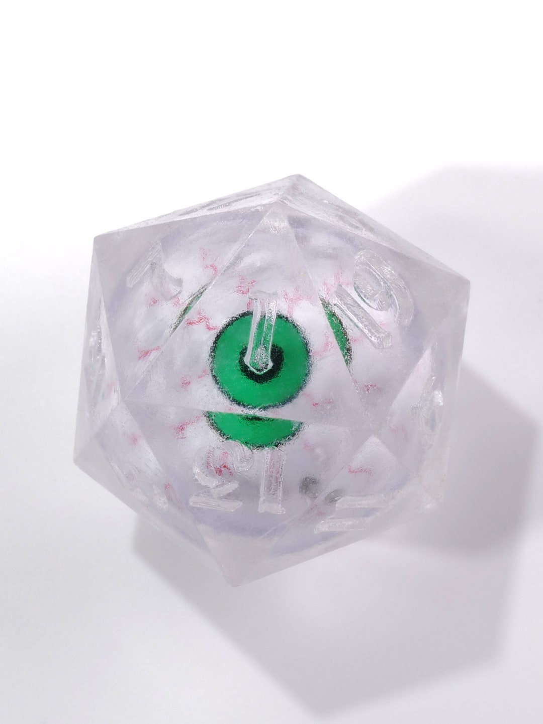 Gazing Eye: Green Iris Single D20 RAW Eyeball D20 Die for Dungeons and ...