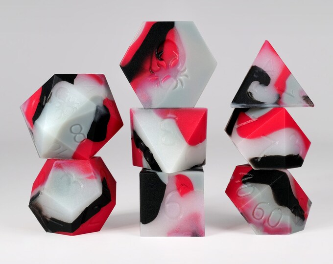 Sharp Edge Silicone Rubber 16mm 7 Die Polyhedral Dice Set - Etsy