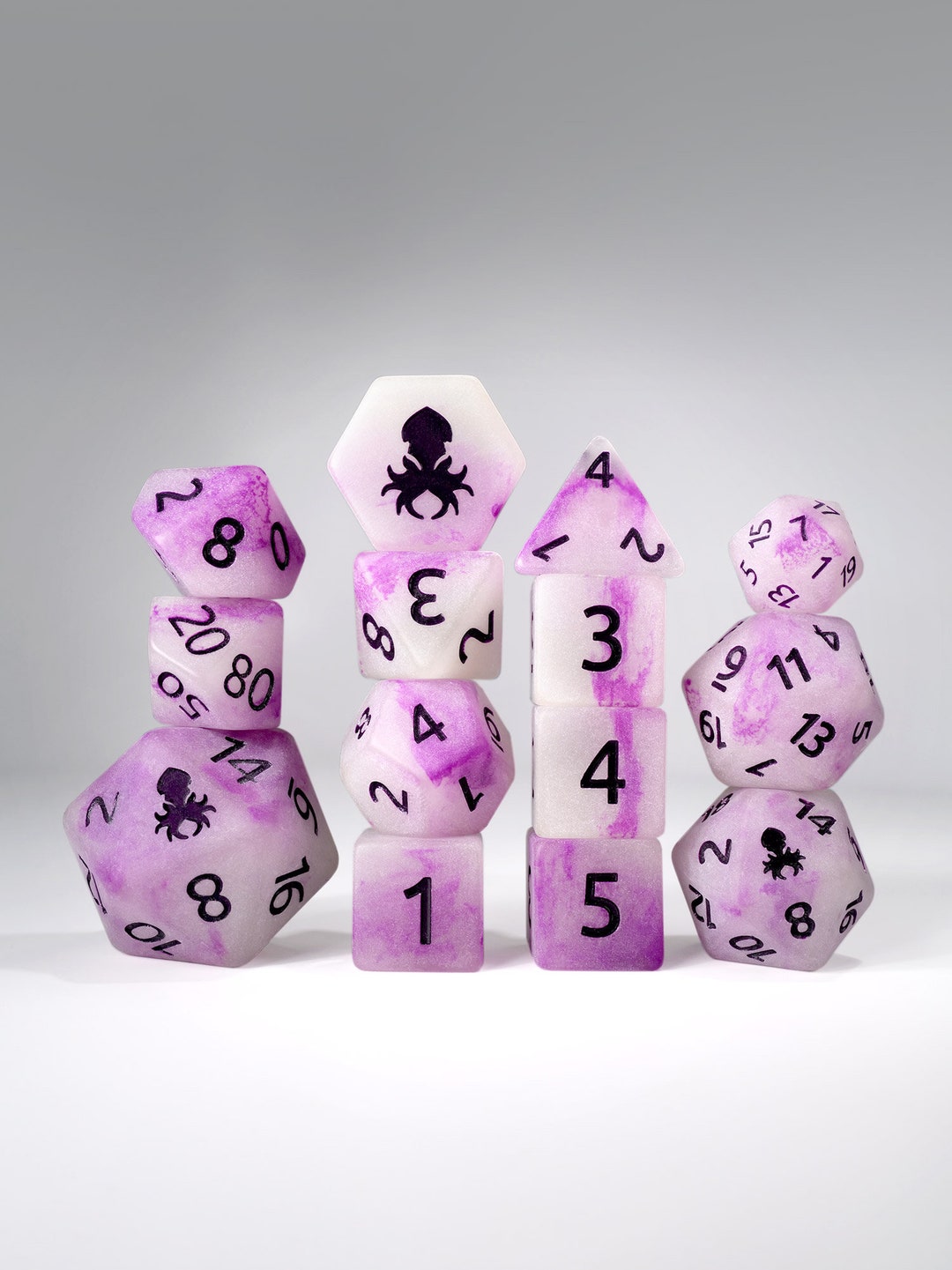 Mutagen: Royal Poison 14pc Glow in the Dark Purple Ink Dice Set ...