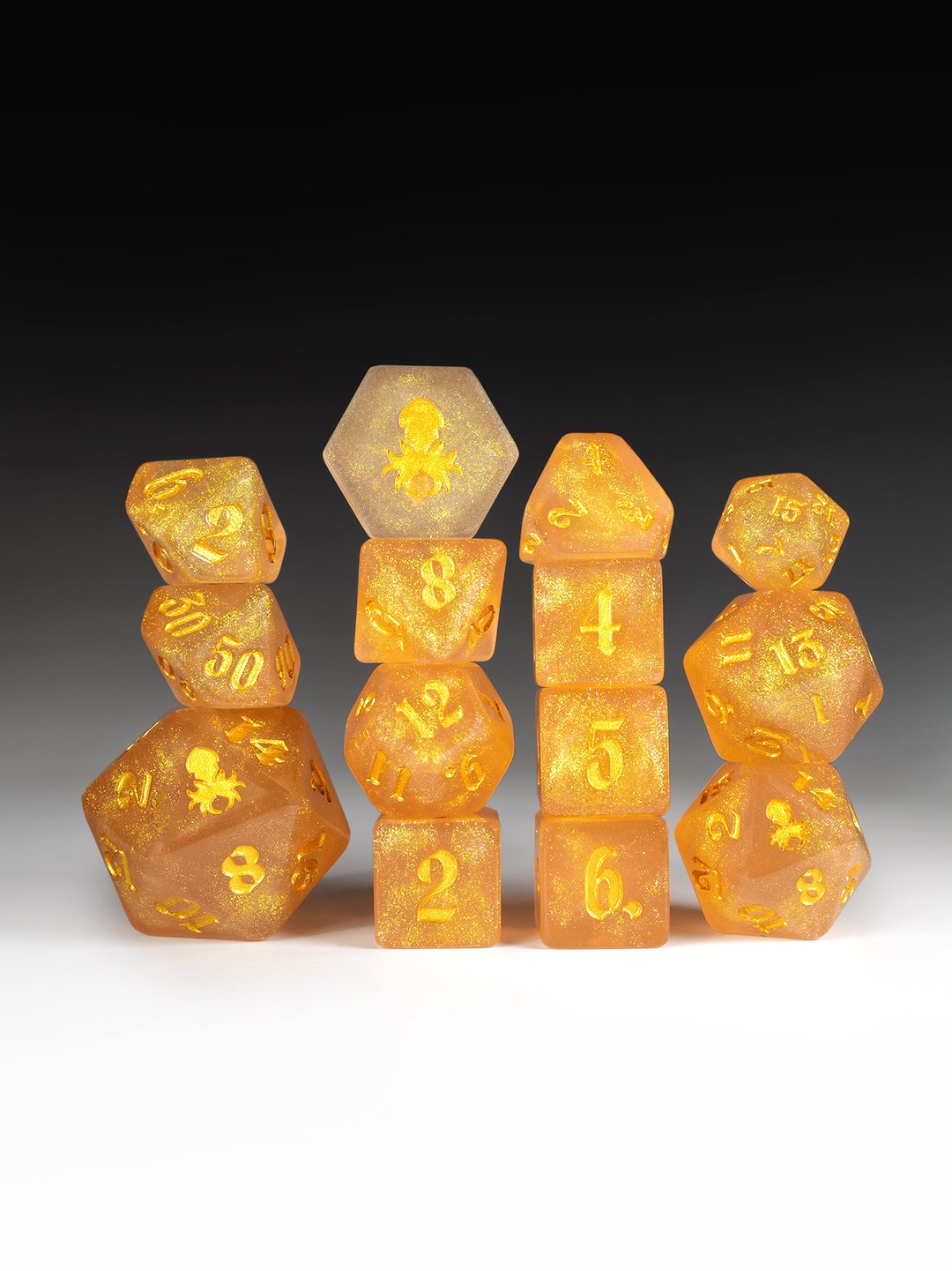 Planar Shift UV Reactive Color Change Gold to Red | Resin Dice Set ...