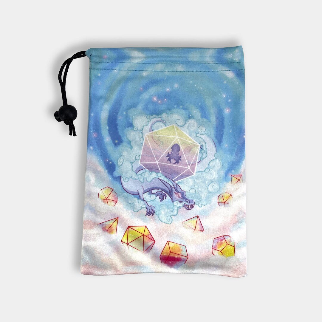 Dragon's Cloud Large Dice Bag | Drawstring Pouch | Bag of Holding | Dnd ...