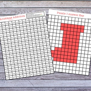 Printable Christmas Addition Puzzles - Etsy