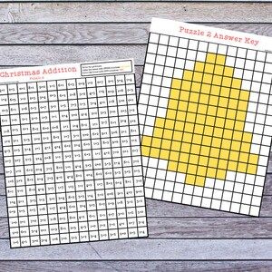 Printable Christmas Addition Puzzles - Etsy