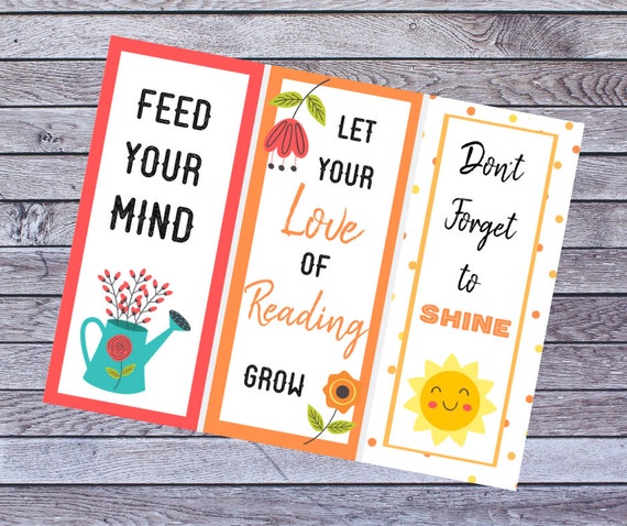 Garden Bookmarks Printable Bookmarks - Etsy