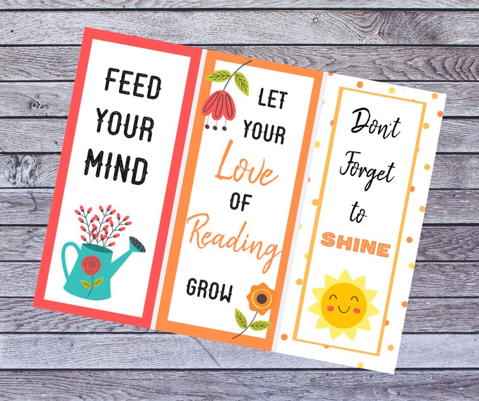 Garden Bookmarks - Printable Bookmarks - Etsy