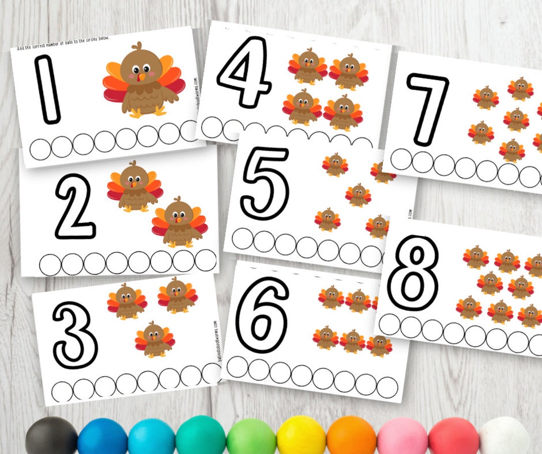 Thanksgiving Play Dough Mats for Kids - Etsy