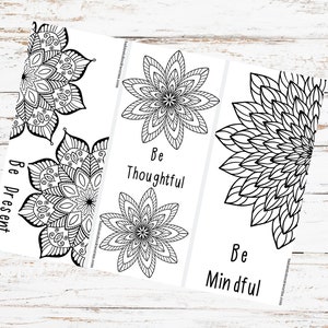 Printable Mindfulness Coloring Bookmarks - Etsy