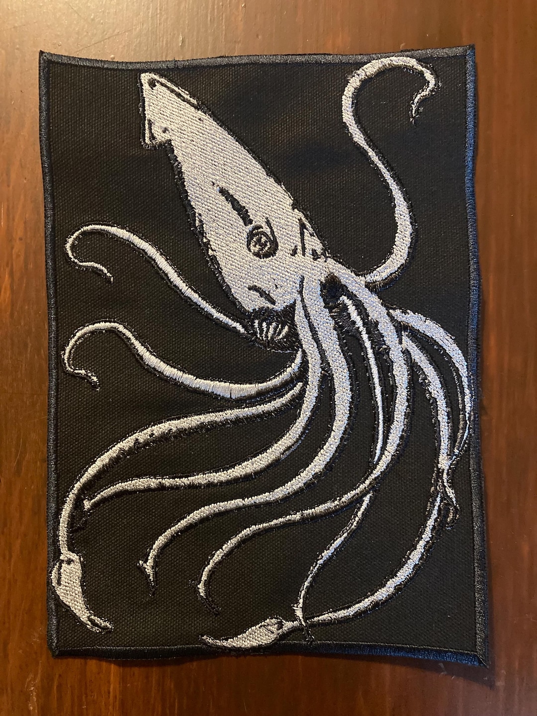 Embroidered Squid Patch – Large Sew-on Back Patch, Original Artwork - Etsy