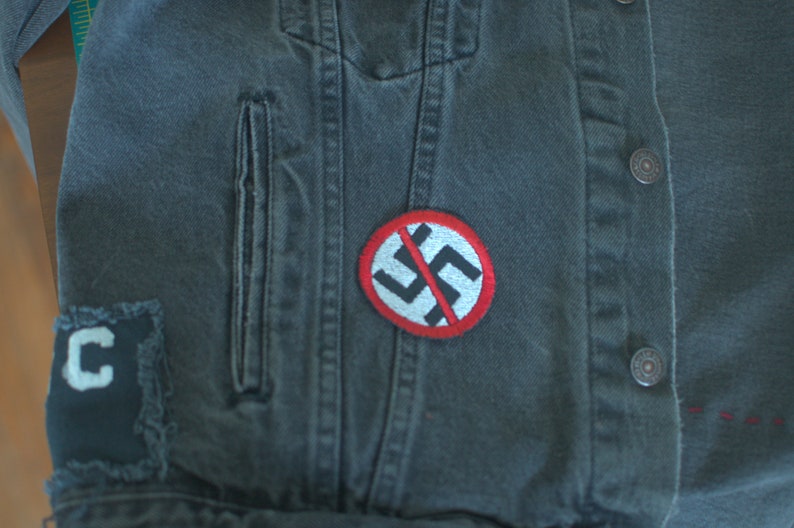 Anti-swastika Patch Embroidered - ANTIFA - Anti-fascist - Anti-nazi ...