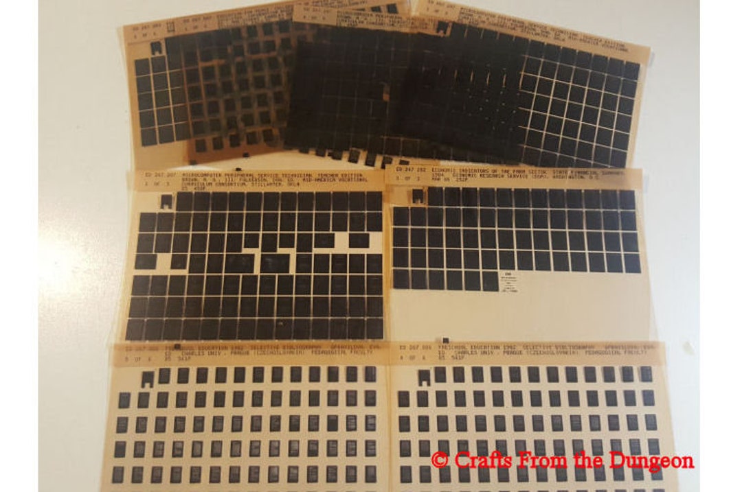 15 X Microfiche / Micro Film Sheets - Etsy