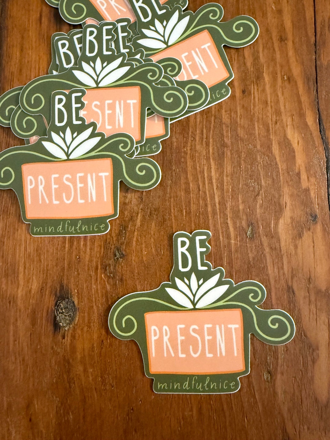 Be Present Mindfulness Vinyl Decal Sticker by Mindfulnice - Etsy