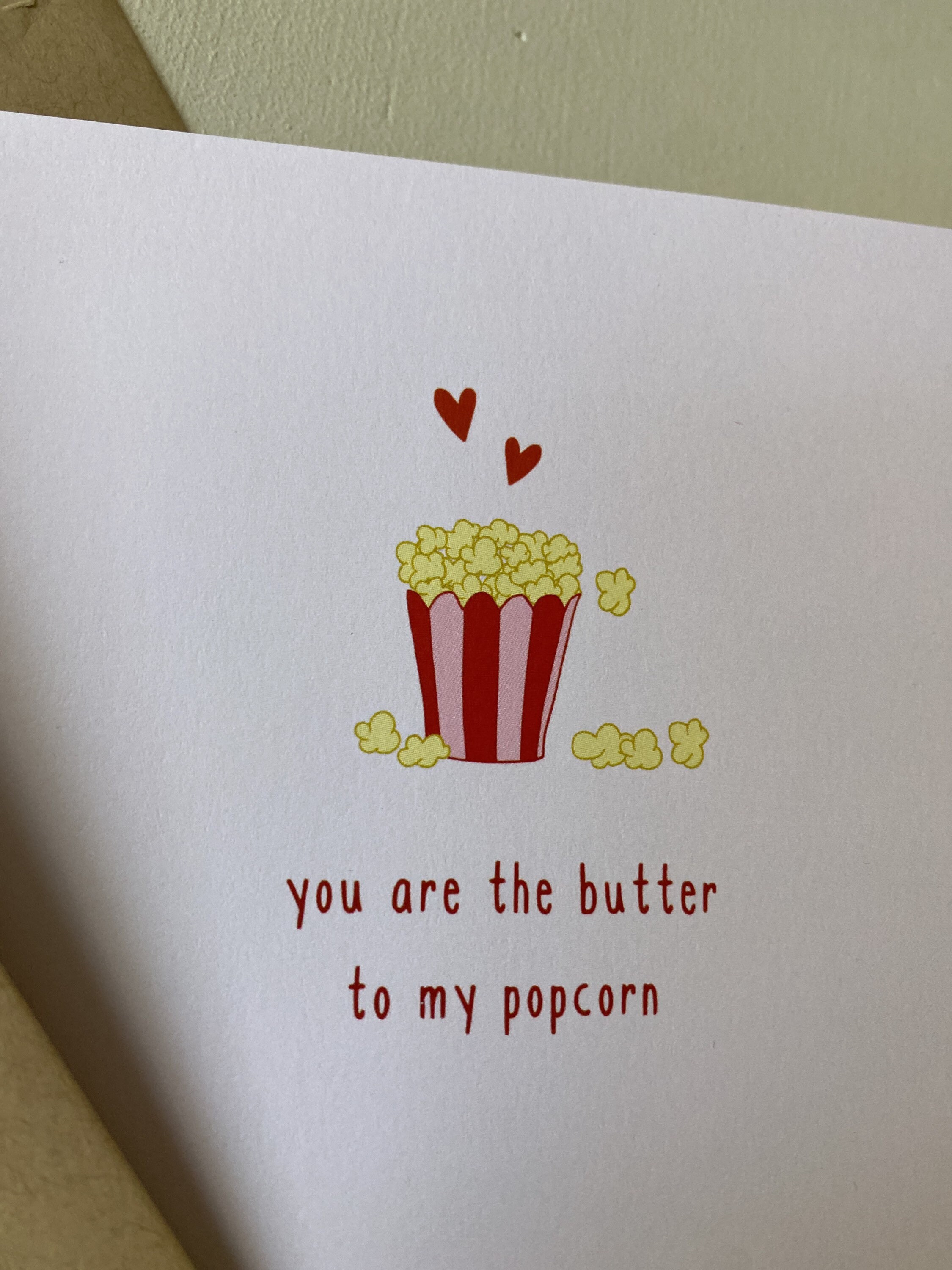 Valentine’s Day Popcorn Love Card - Etsy
