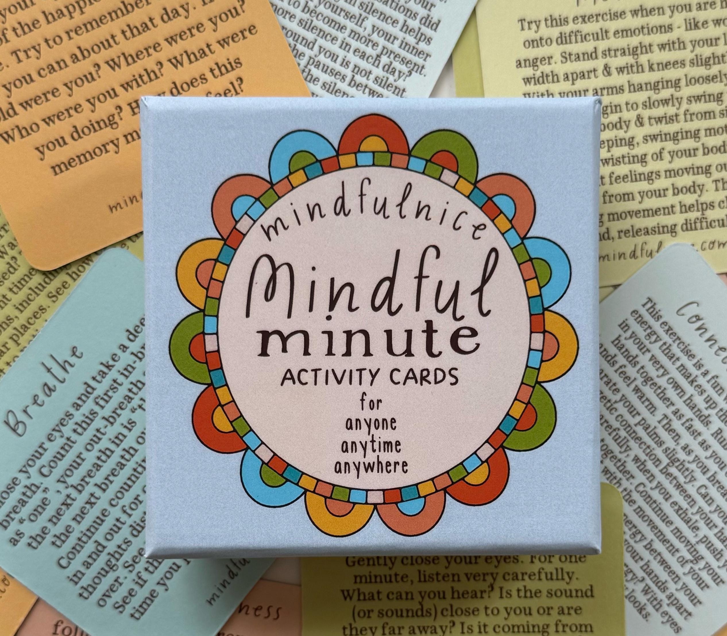 Mindful Minute Mindfulness Activities Cards for Families, Children, and ...