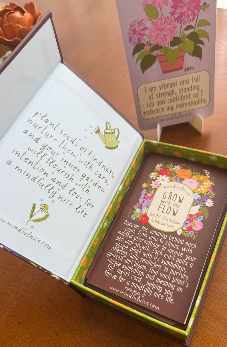 Grow With the Flow Mindfulness Affirmation Cards to Help You Bloom ...