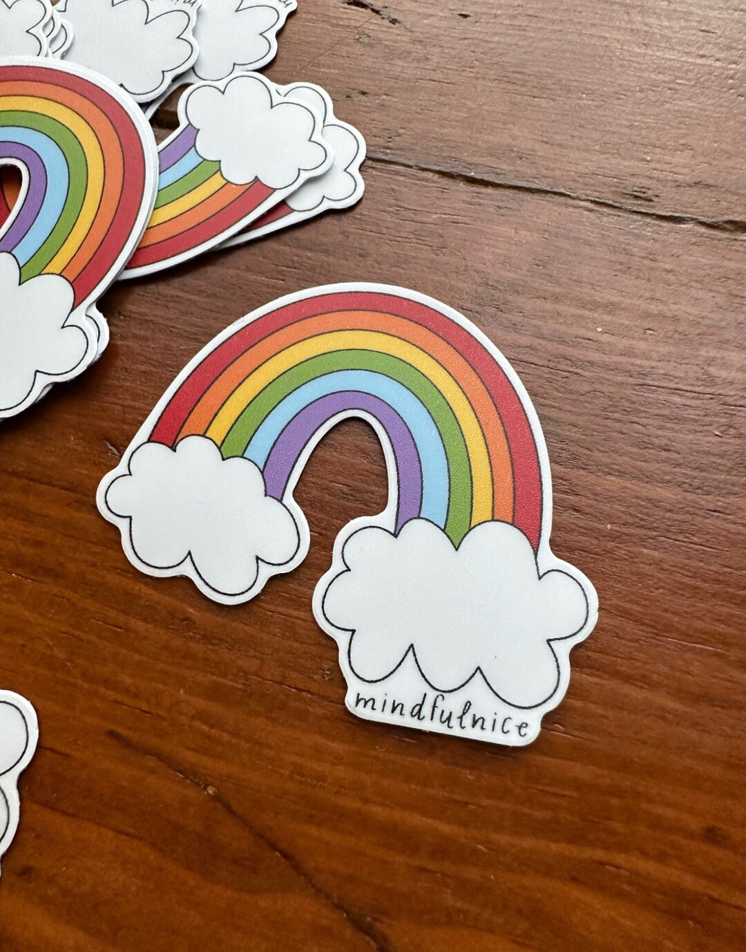 Rainbow Vinyl Decal Stickers by Mindfulnice - Etsy