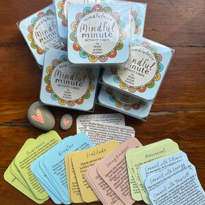 Mindful Minute Mindfulness Activities Cards for Families, Children, and ...