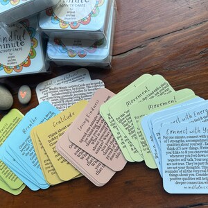 Mindful Minute Mindfulness Activities Cards for Families, Children, and ...