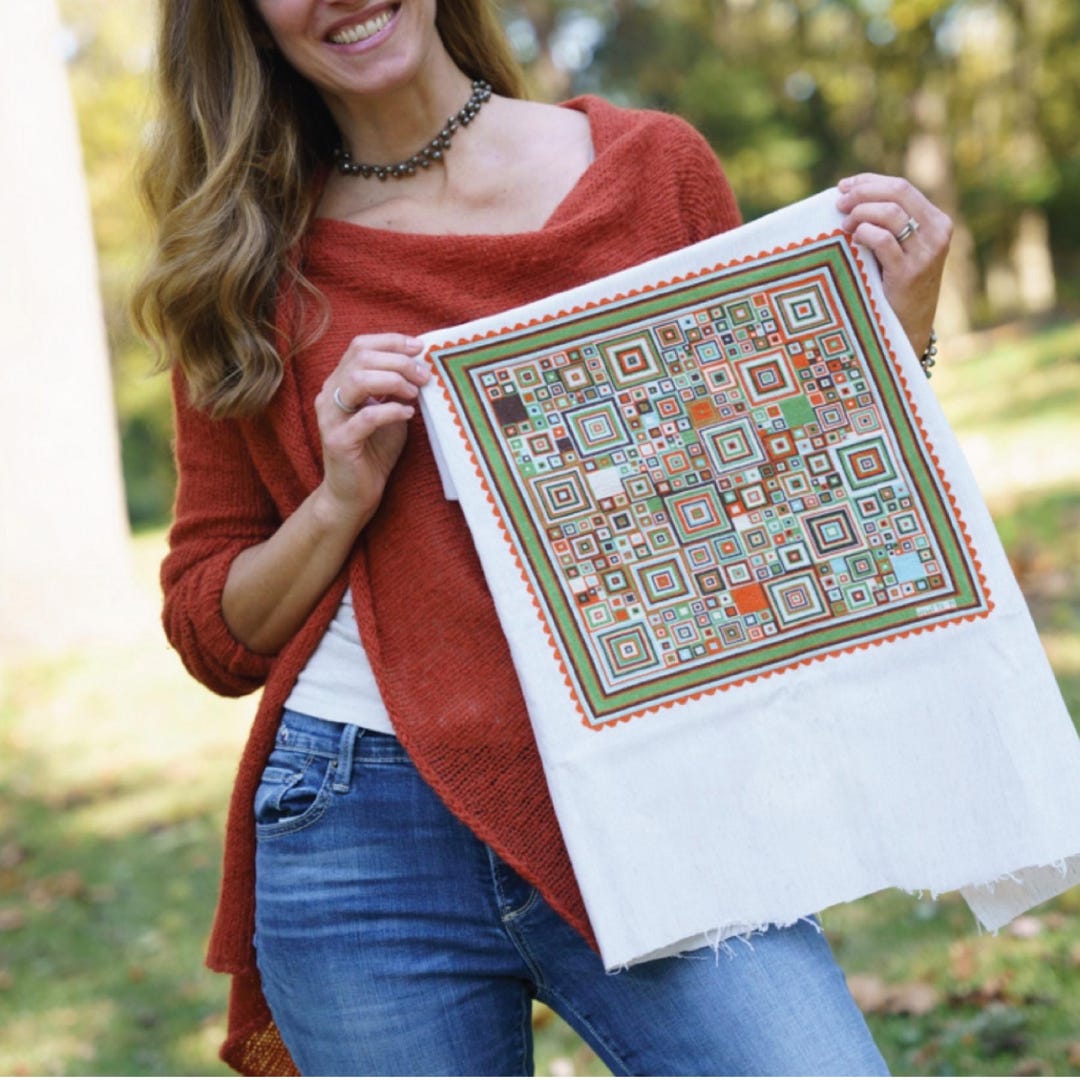 Granny Square Cross Stitch Pattern - INSTANT DOWNLOAD PDF - Geometric ...