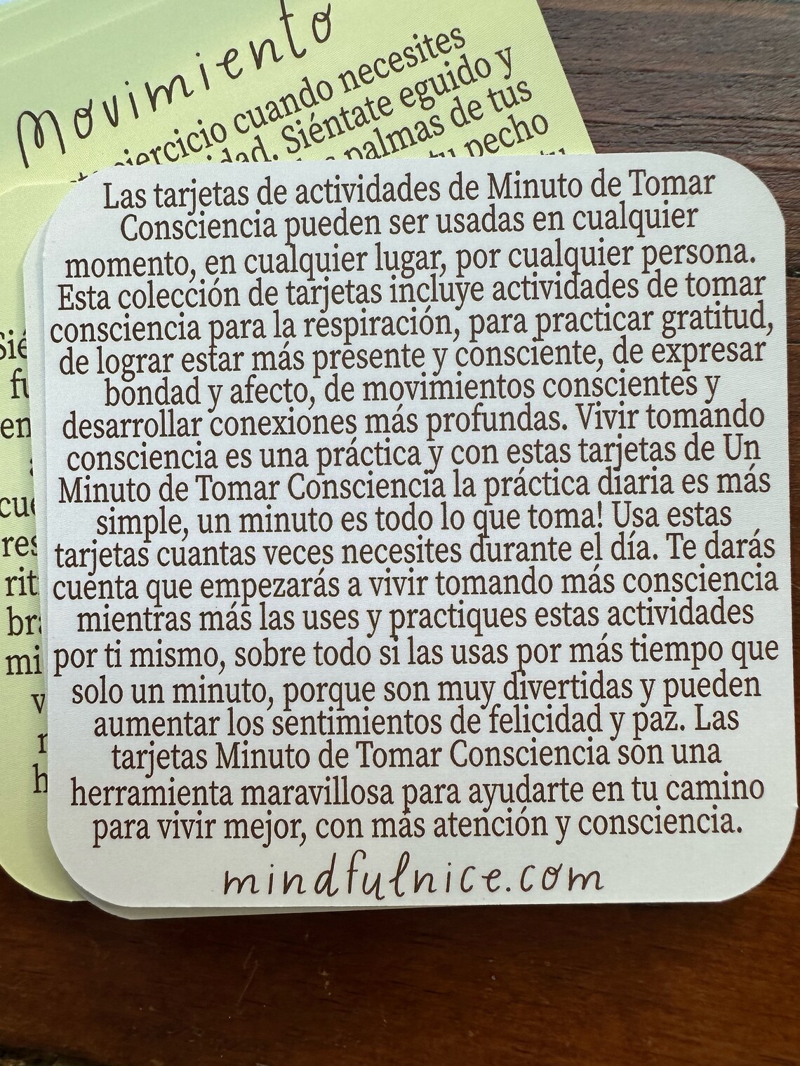 SPANISH Mindful Minute Mindfulness Activity Cards for Families ...