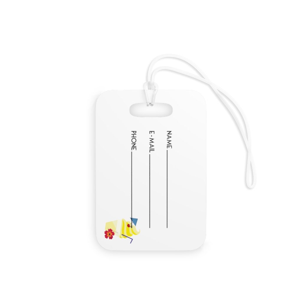 Dole Whip Float Pineapple Swirl Luggage Tag // Bag Tag FE - Etsy