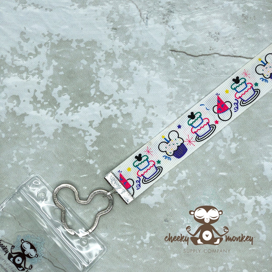 Mouse Birthday Lanyard // Pin Trading, Fast Passes, Hotel Room Key, ID ...