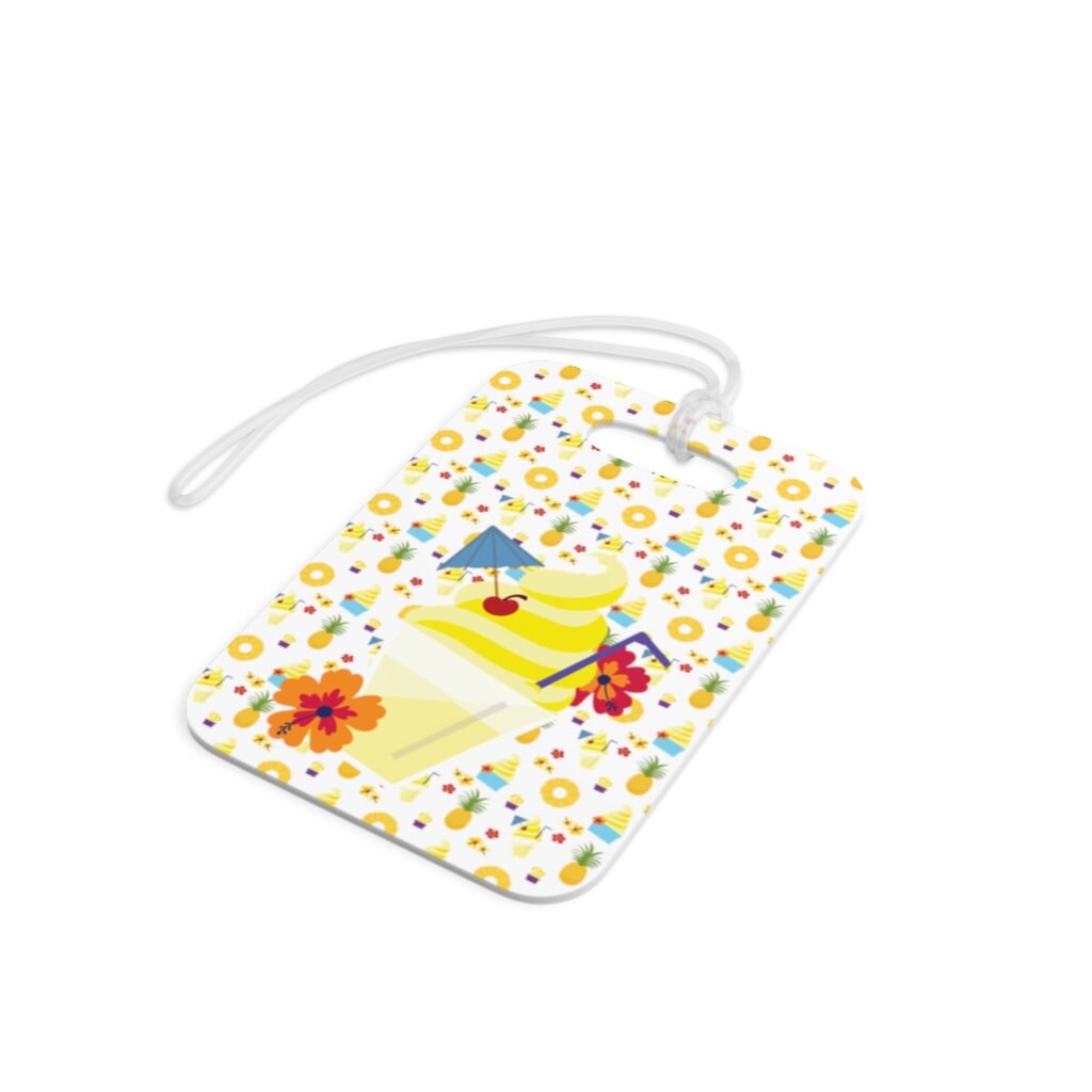 Dole Whip Float Pineapple Swirl Luggage Tag // Bag Tag FE | Etsy