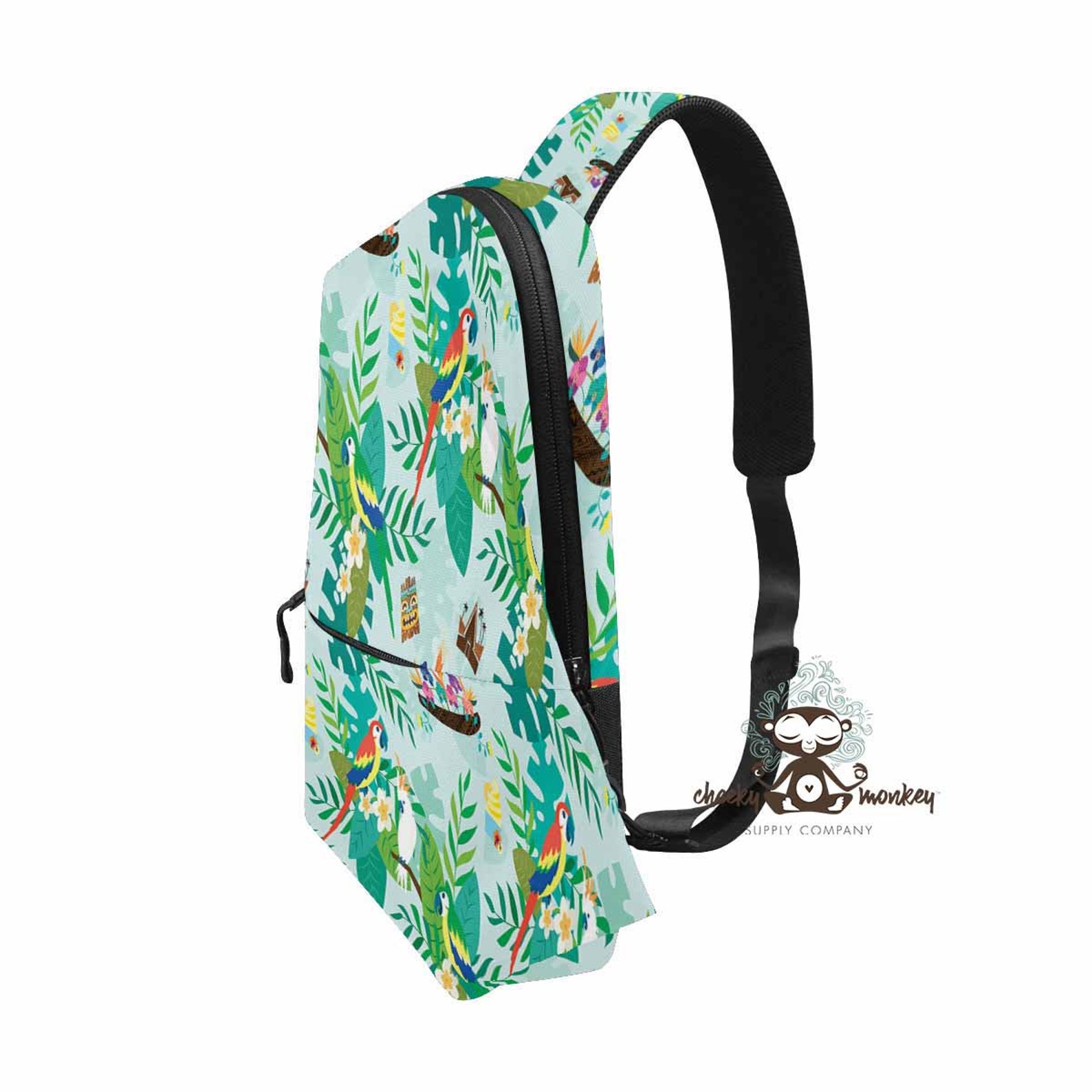 Enchanted Tiki Birds Sling Pack // Travel Beach Theme Park - Etsy