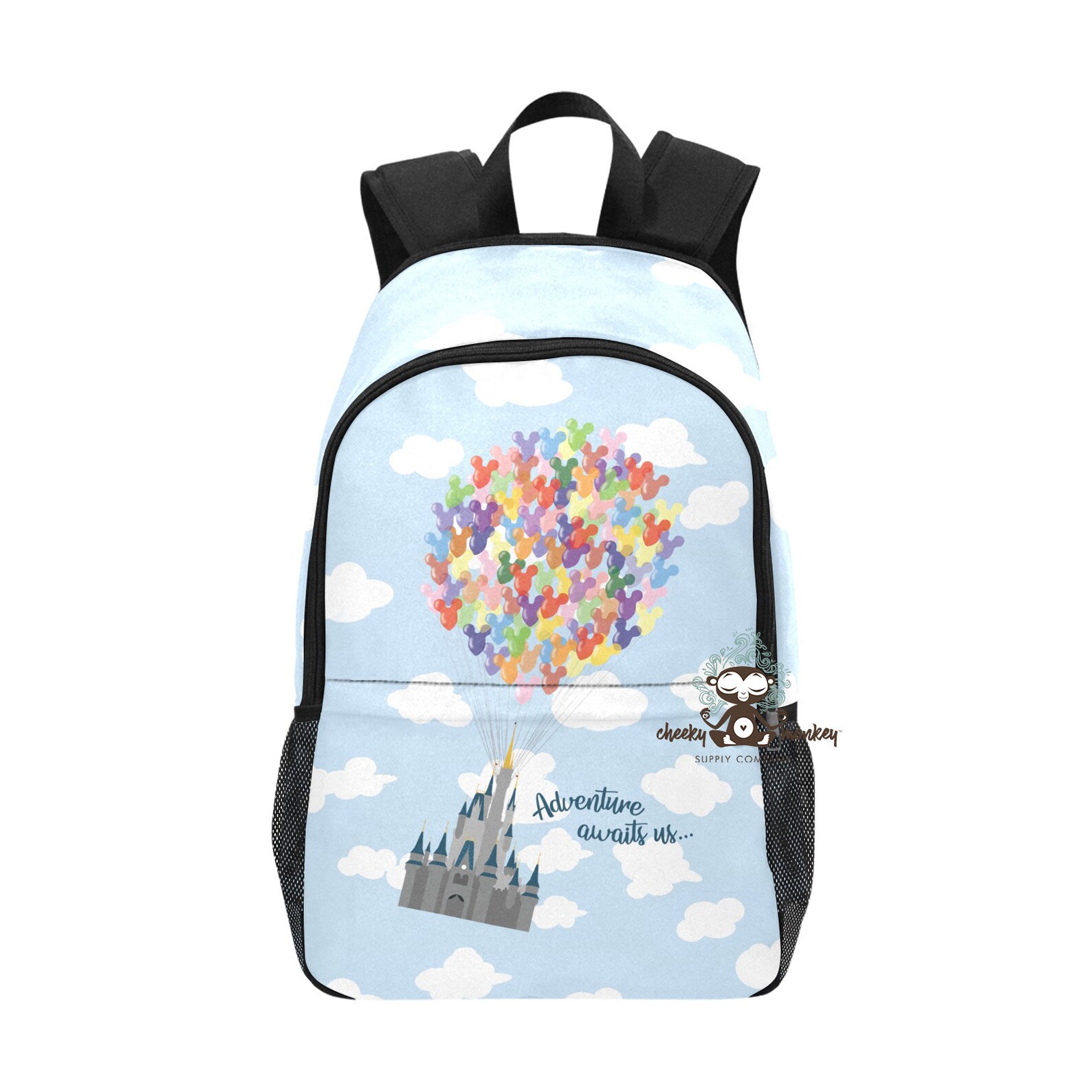 Adventure Awaits Castle and Balloon Modern Backpack // Travel - Etsy
