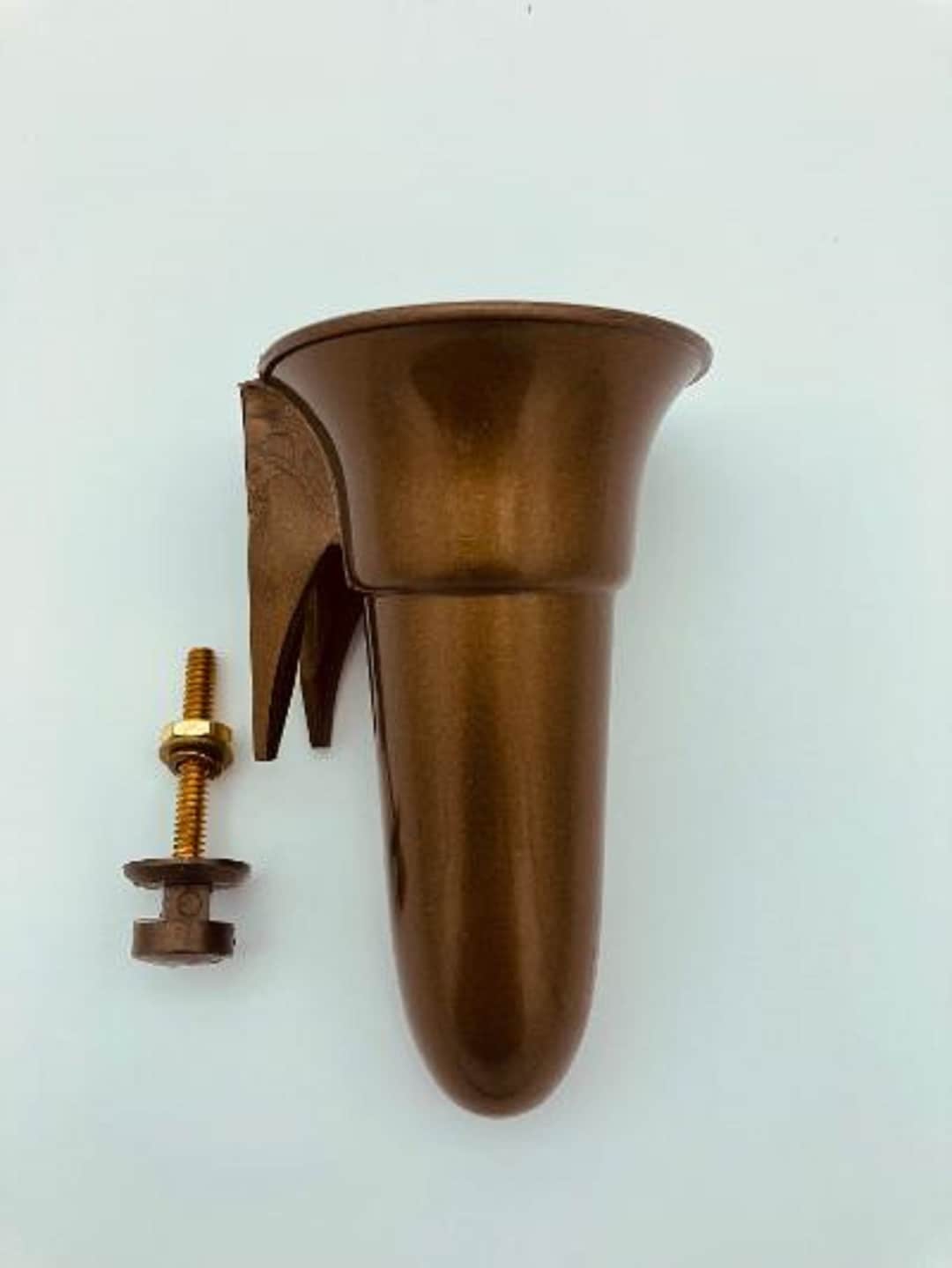 Crypt - Mausoleum GOLD "v" Vase 4 IN - Royal Duchess - Zinc Bolt ...