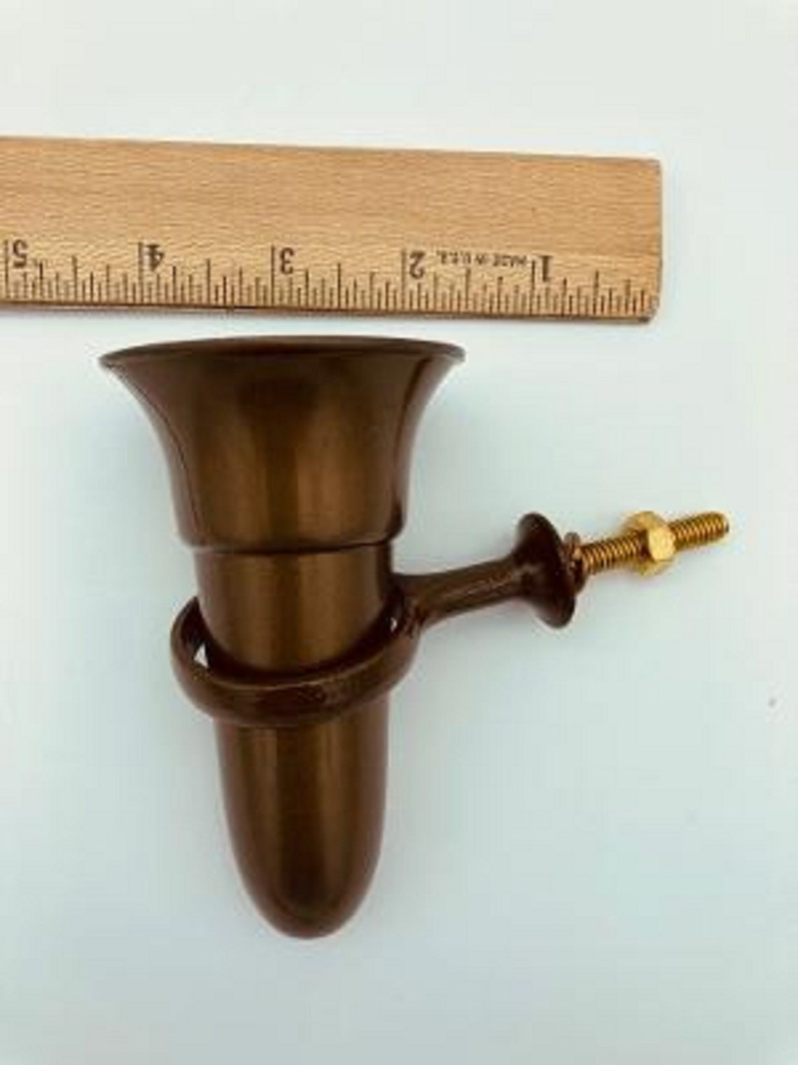 Niche Mausoleum Brown Vase 4 IN With Standard Bolt Ring Support - Royal ...