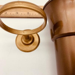 Mausoleum Bronze Crypt Vase 8 Inch Old GOLD Ring Disc Base (epoxy ...