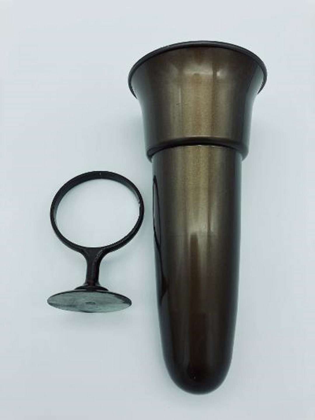 Mausoleum Crypt Brown Vase 8 IN With 2 IN Disc Base Support Ring for ...