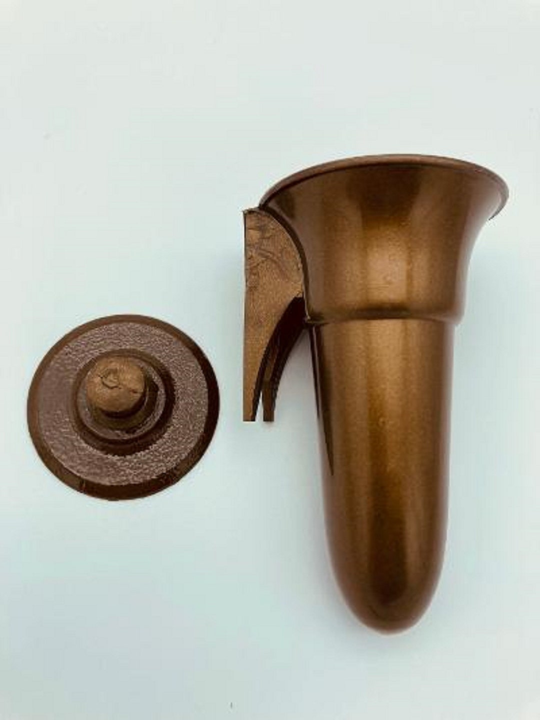 Mausoleum Crypt Brown Vase 4.0 IN - Royal Duchess - (EPOXY) Disc Button ...