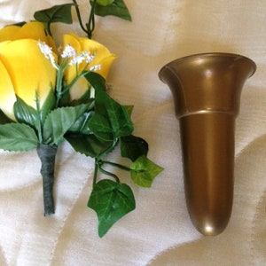 Mausoleum Crypt Injection Molded Brown Plastic Vase (ONLY Replacement ...