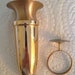 Crypt Mausoleum Niche Vase - Bronze Metal 7 Inch - Epoxy Mount Disc ...