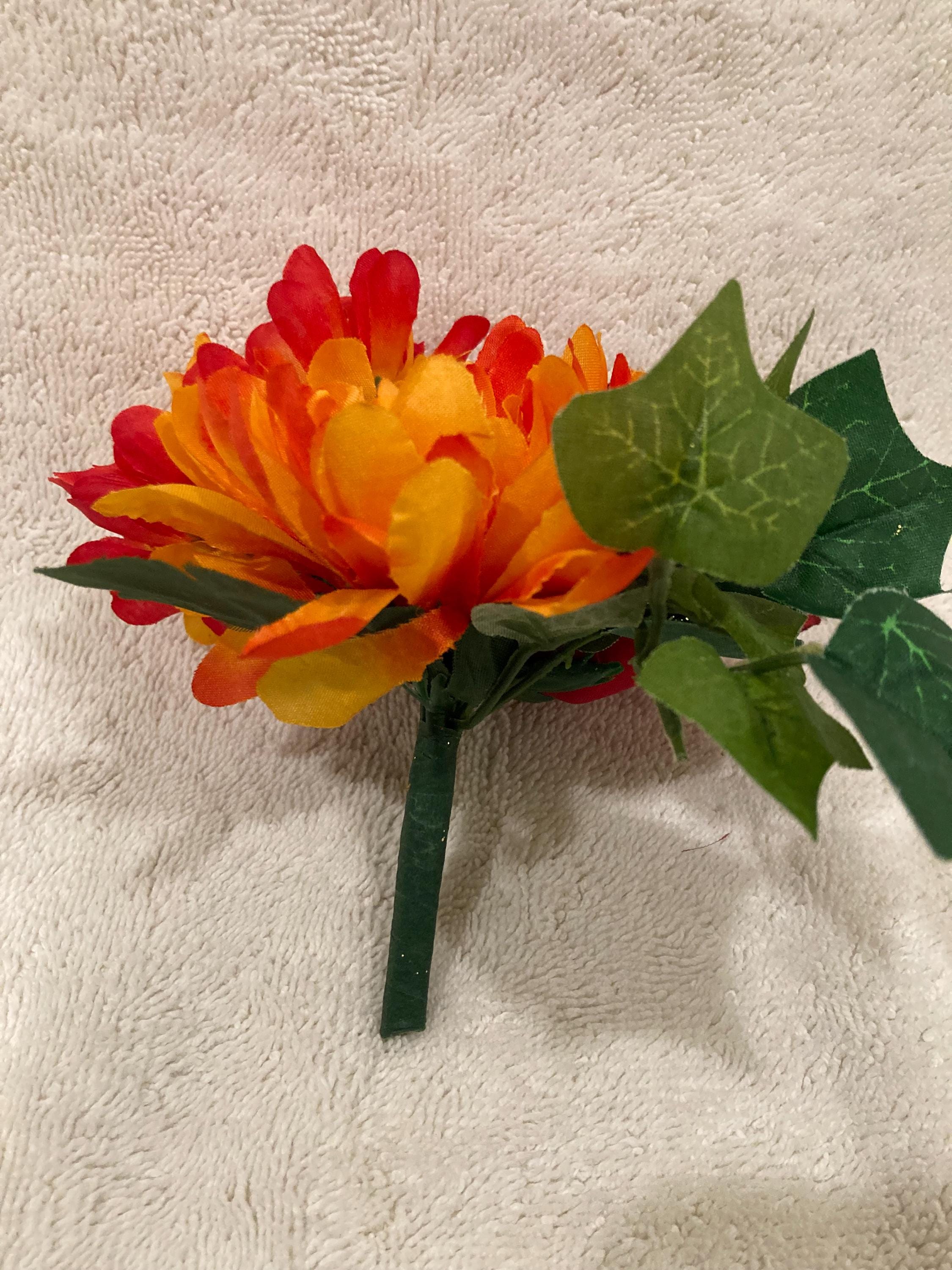 Niche Crypt Silk Flower Arrangement of Sun Flowers, Mums, Bells & Ivy ...