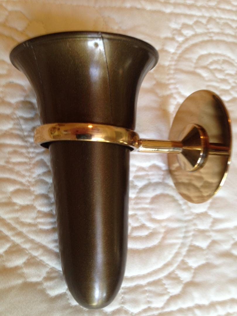 Mausoleum Niche Vase 4.0 inch (Epoxy) Disc Base with Jeweler Solid ...