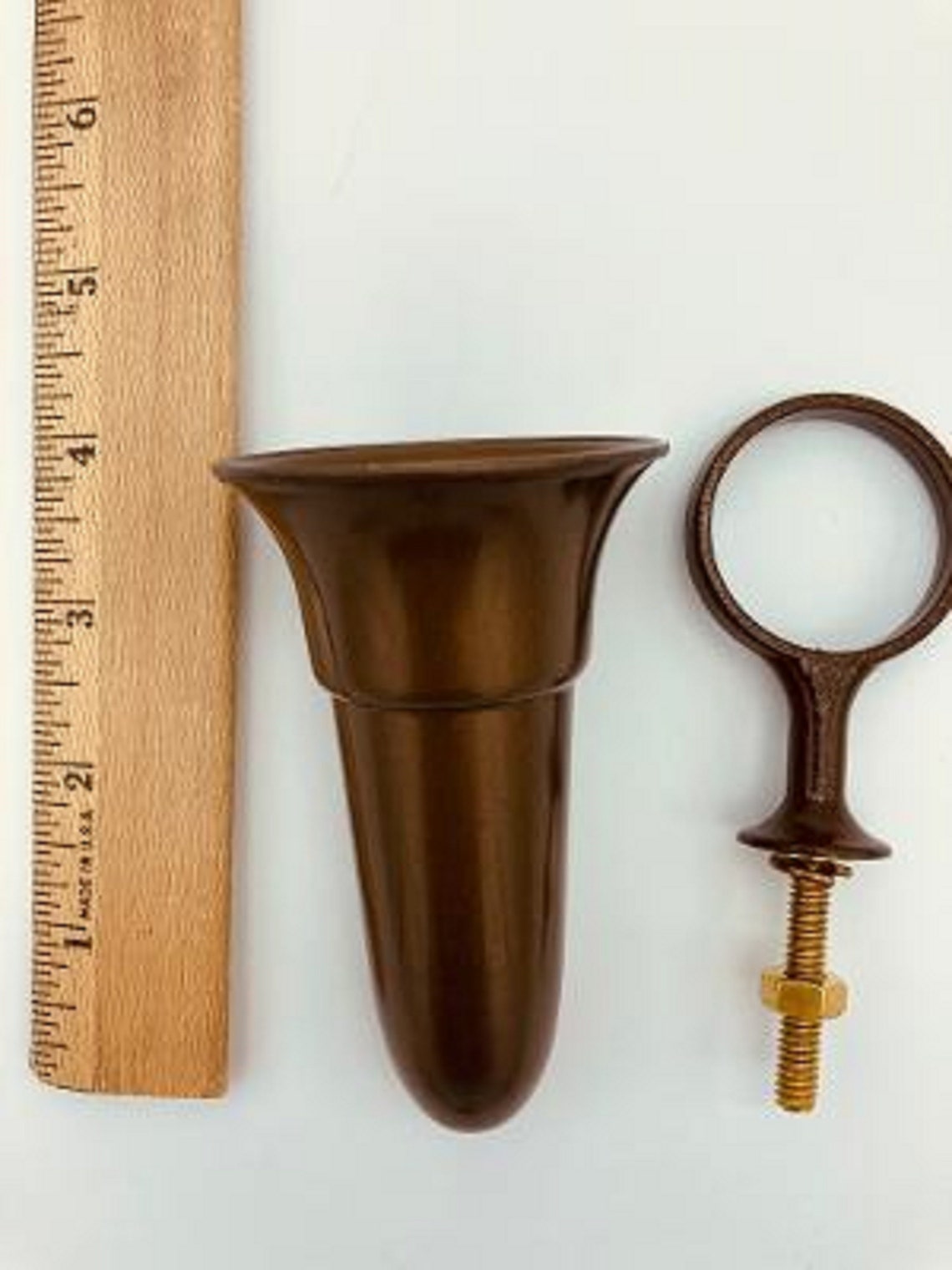 Niche Mausoleum Brown Vase 4 IN With Standard Bolt Ring Support - Royal ...