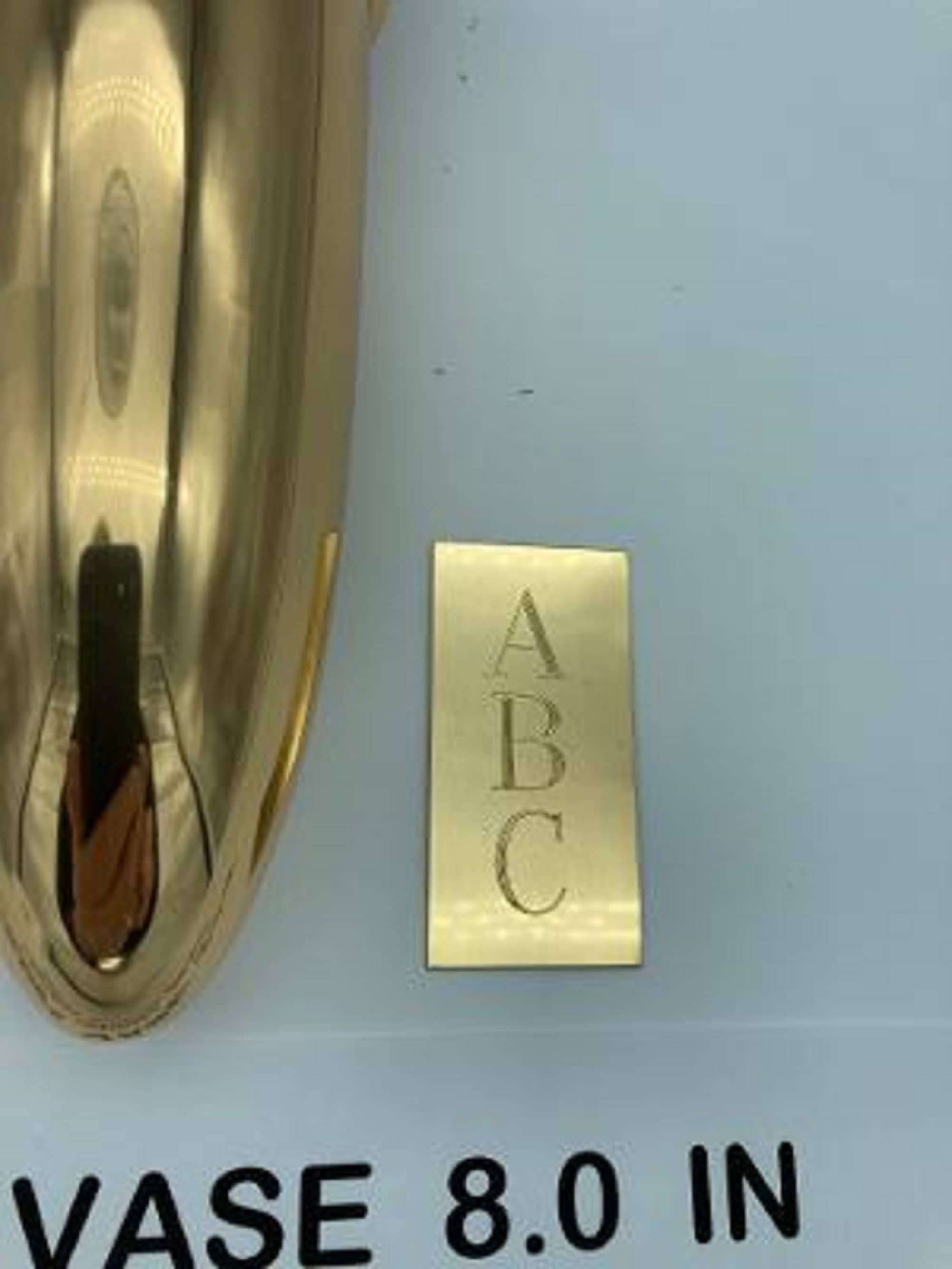 CUSTOM ENGRAVED Crypt Mausoleum Niche Vase Bronze Metal 7 Inch Add 3 ...